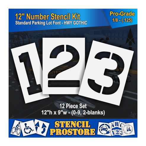 12" Number Kit Stencil - RAE ProStores
