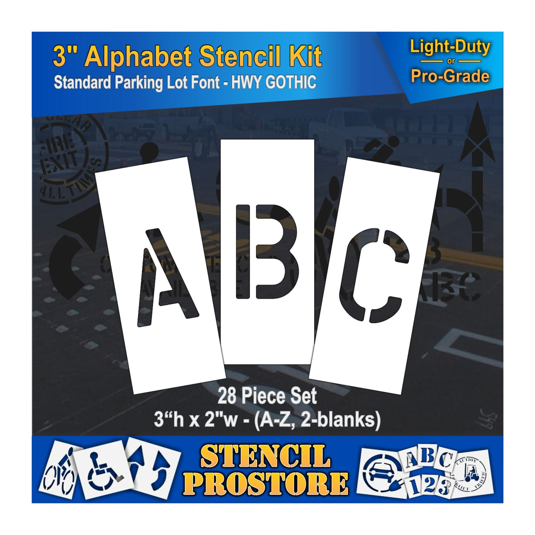 Pavement Marking Alphabet Stencils for Roads & Parking Lots | Durable ...