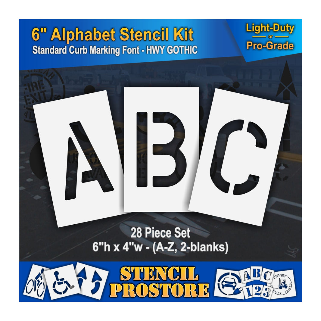 Pavement Marking Alphabet Stencils for Roads & Parking Lots | Durable ...